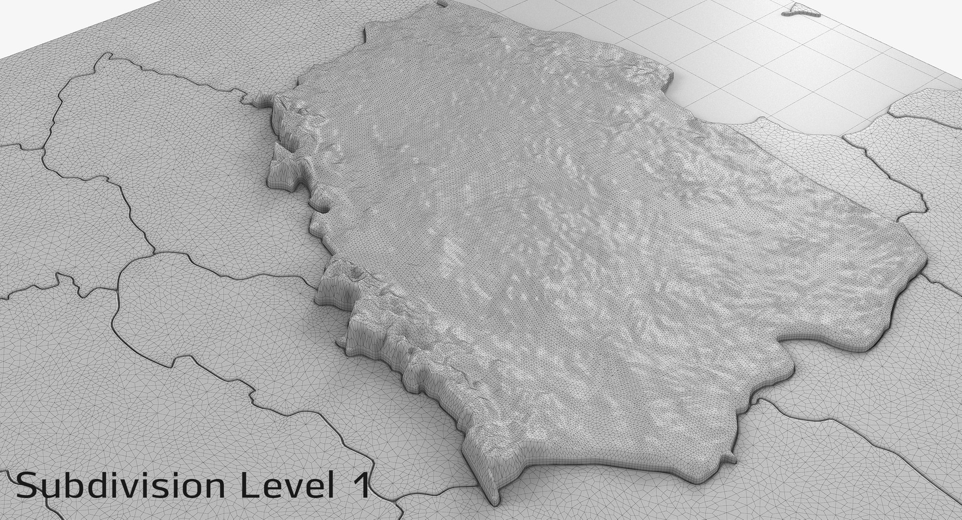 Poland Topographic Map 3D Model - TurboSquid 2336882