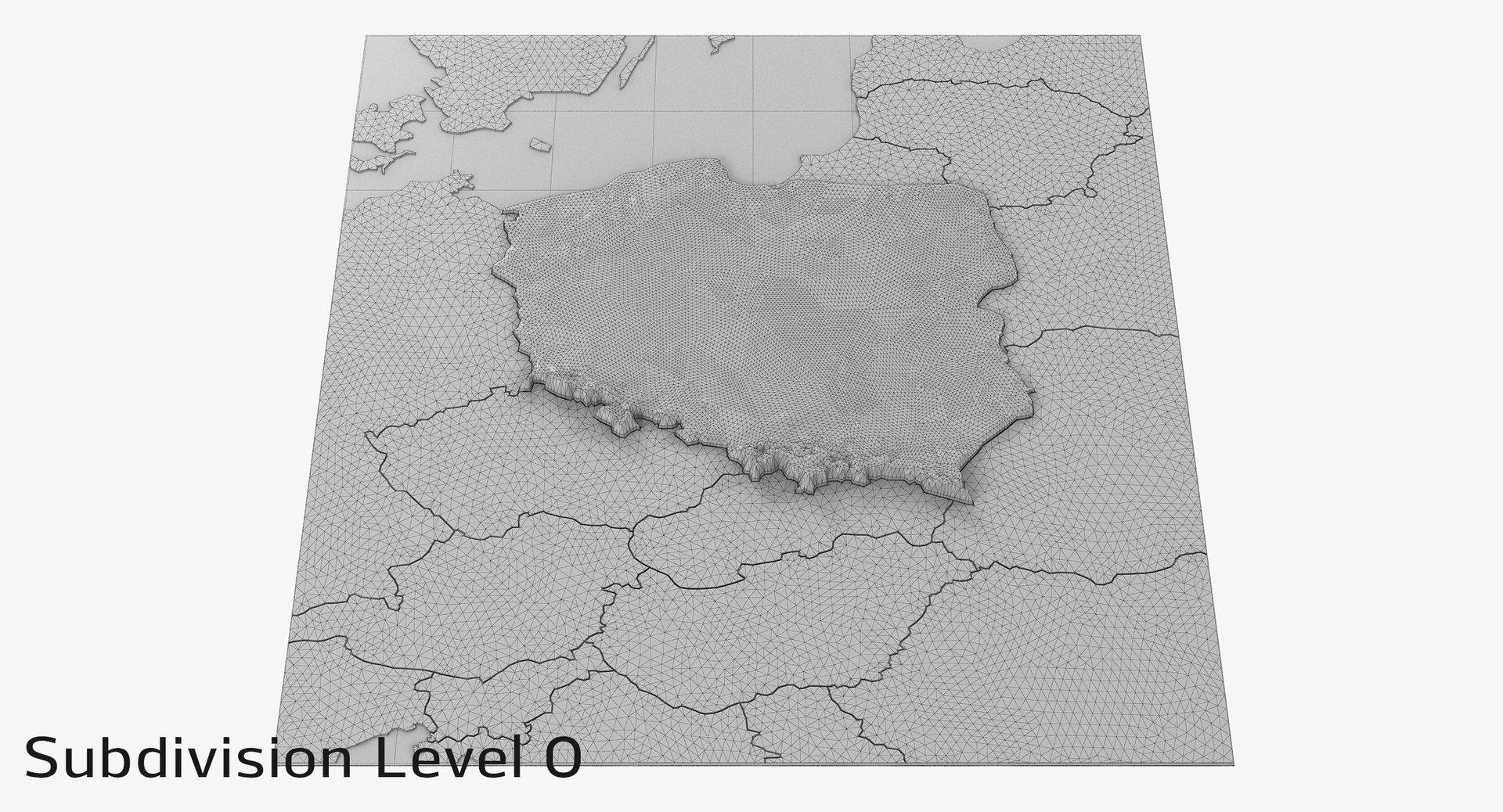 Poland Topographic Map 3D Model - TurboSquid 2336882