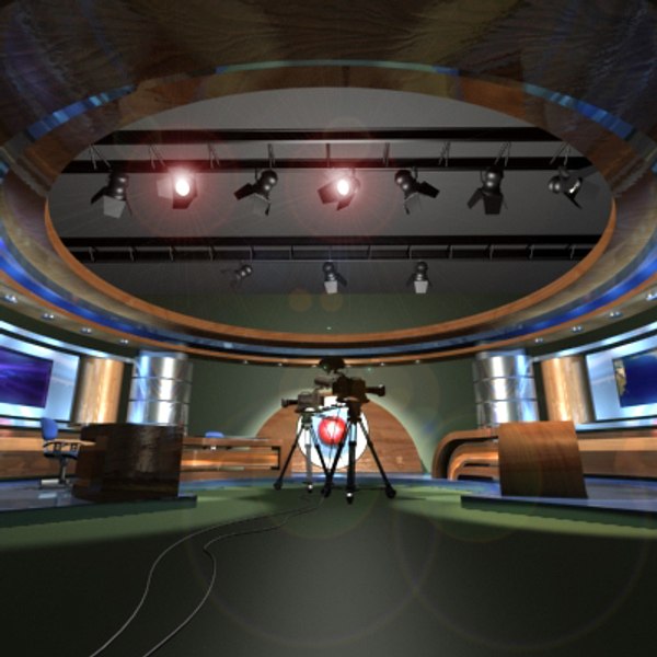 3d tv studio model