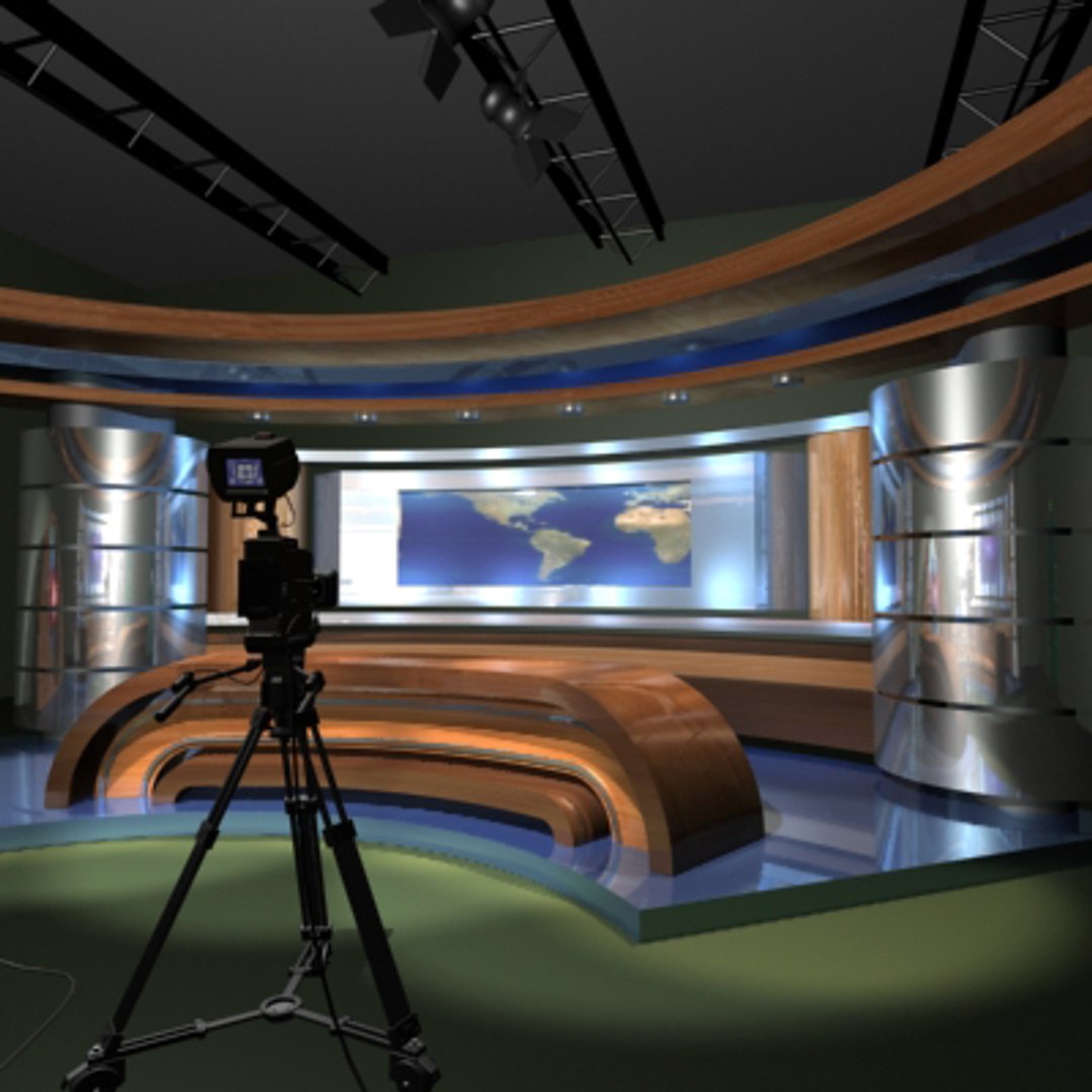 3d Tv Studio Model