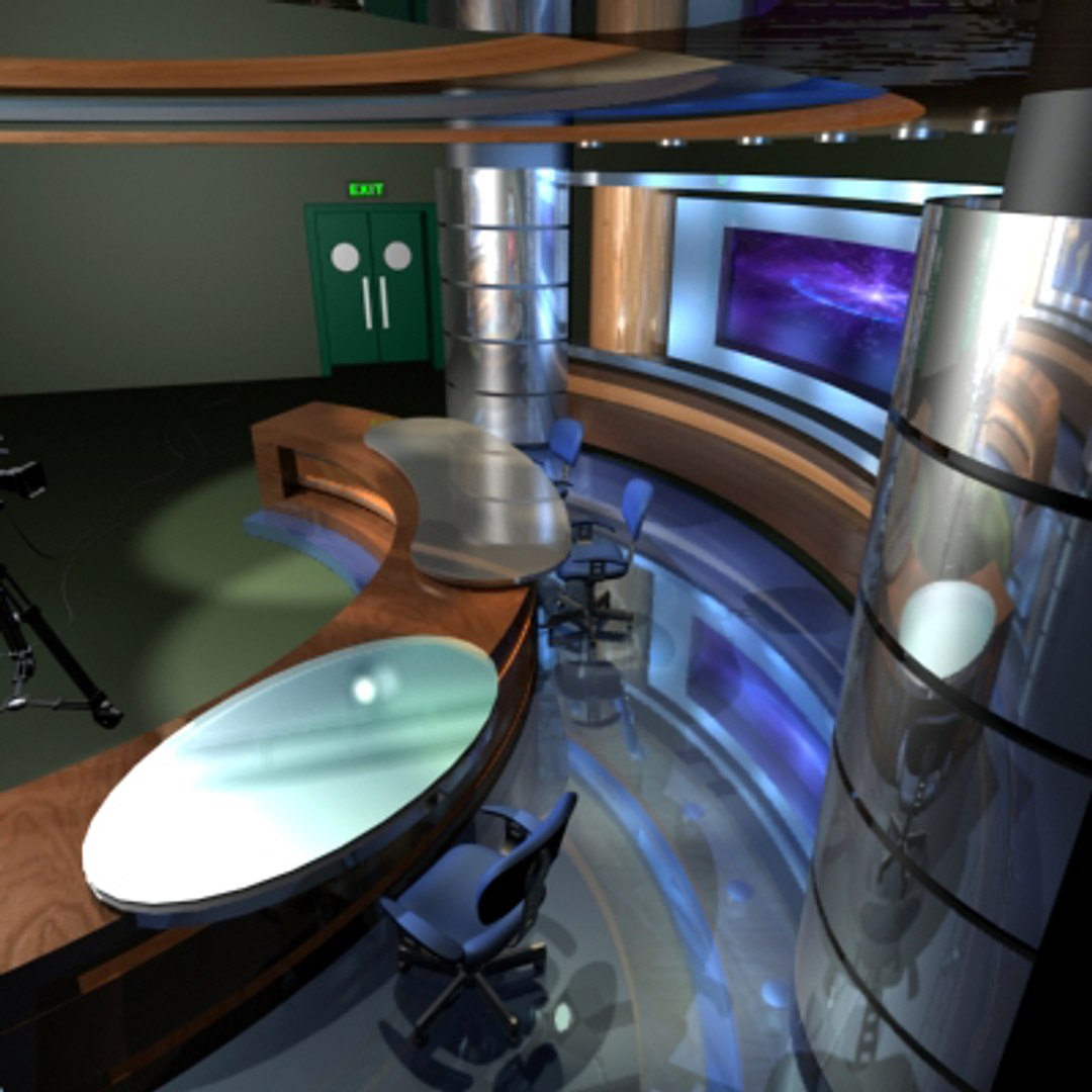 3d Tv Studio Model