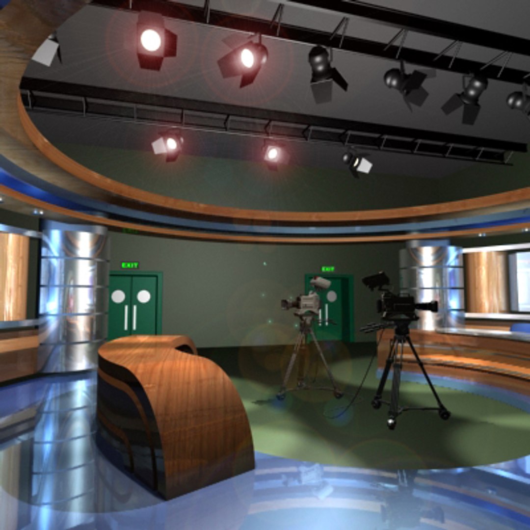 3d Tv Studio Model