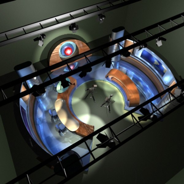 3d tv studio model