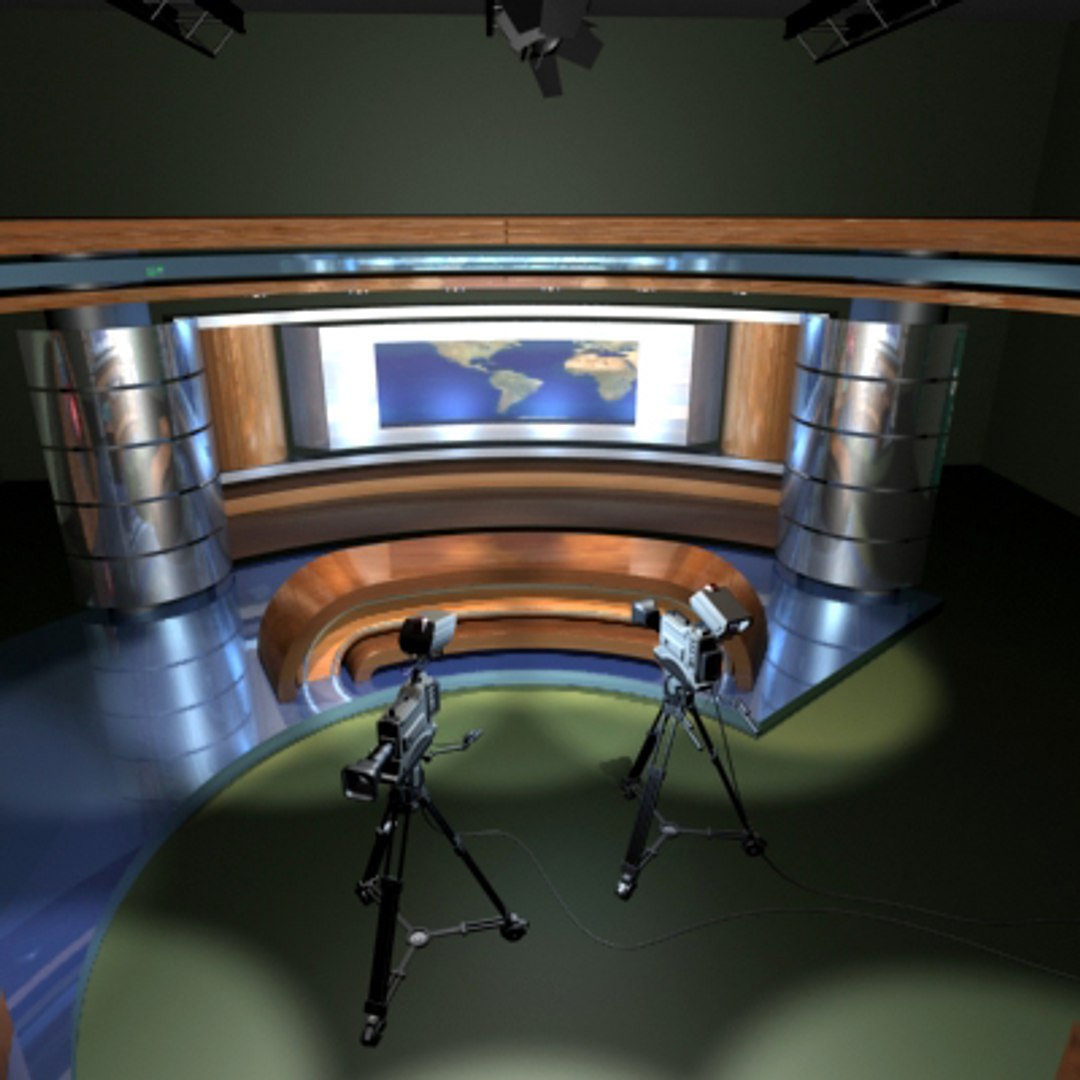 3d Tv Studio Model