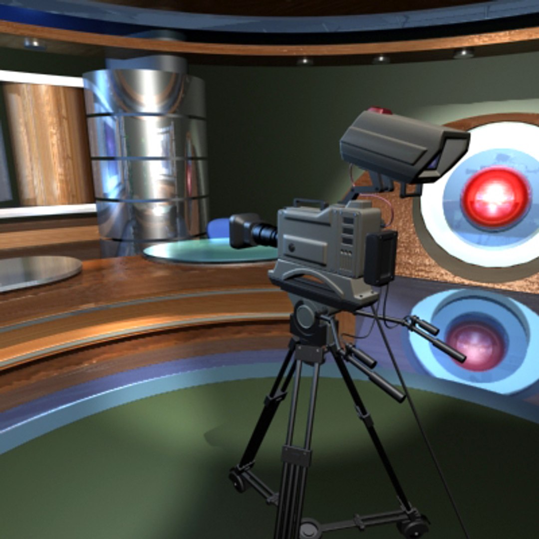 3d Tv Studio Model