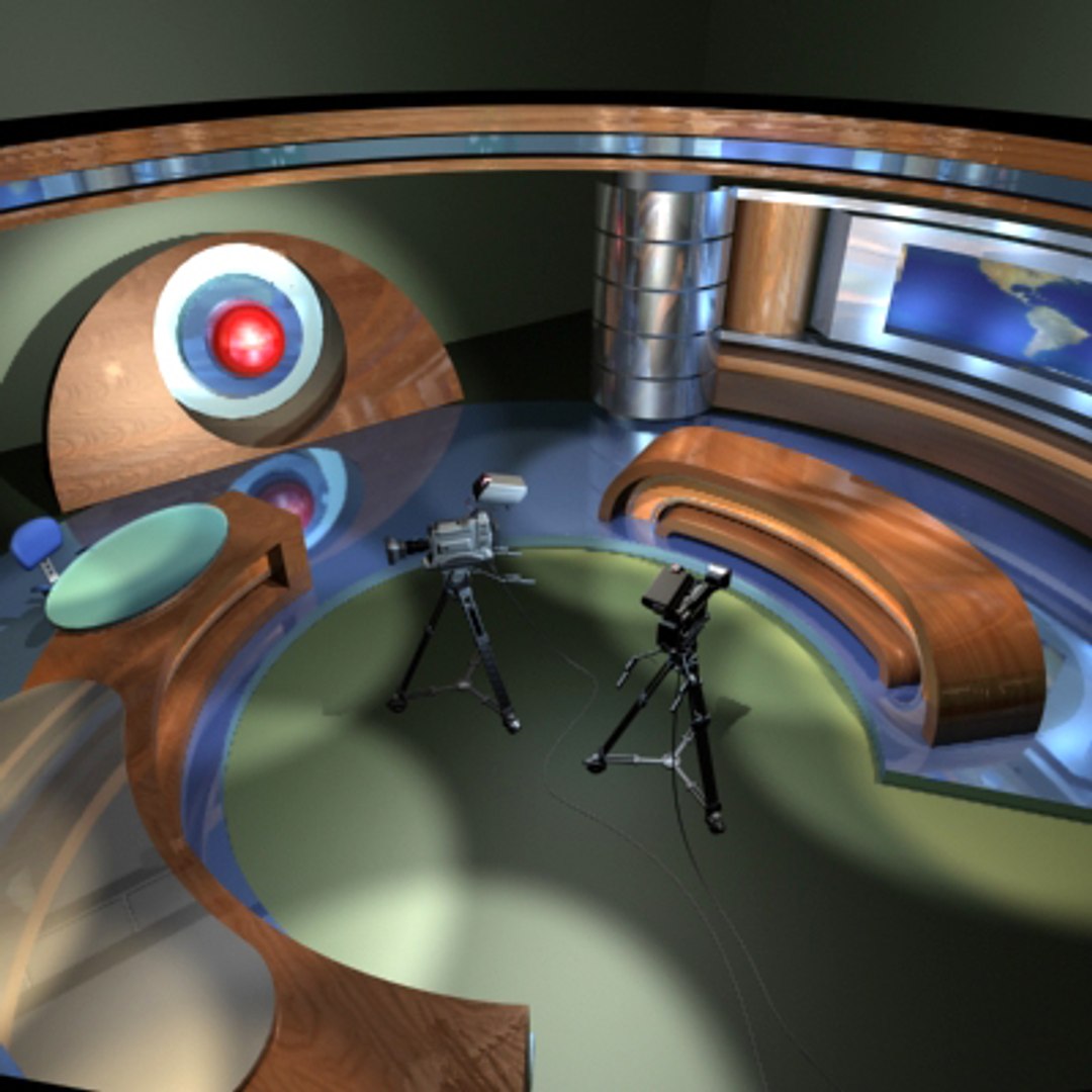 3d Tv Studio Model