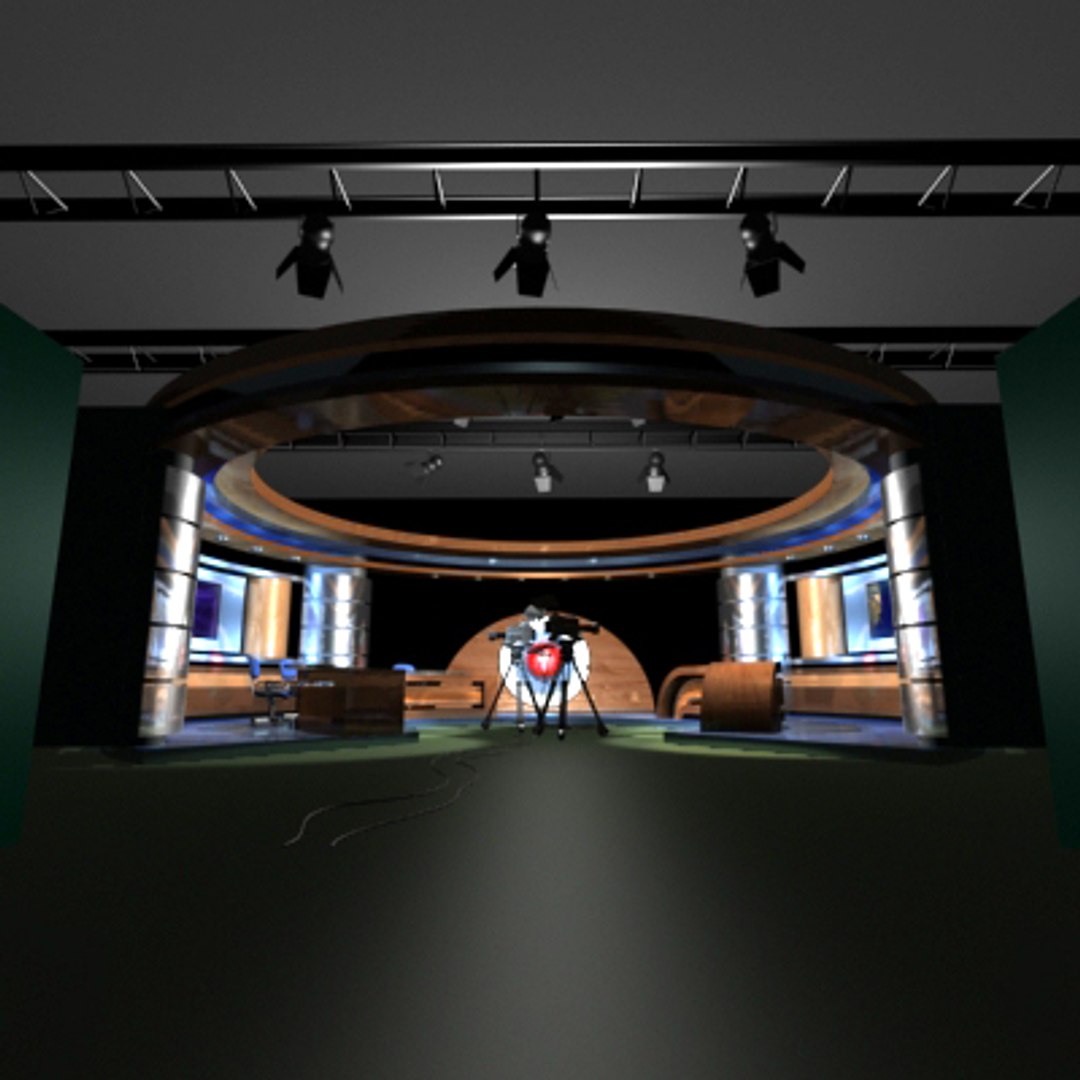 3d Tv Studio Model