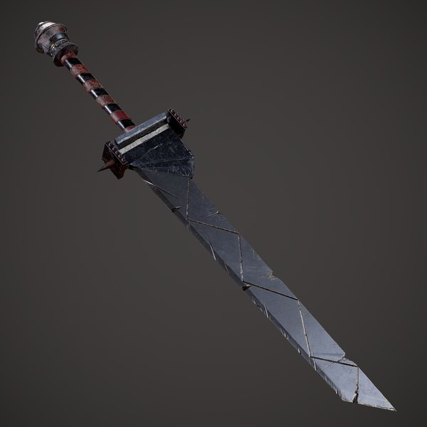 3D spiked fantasy sword - TurboSquid 1430693