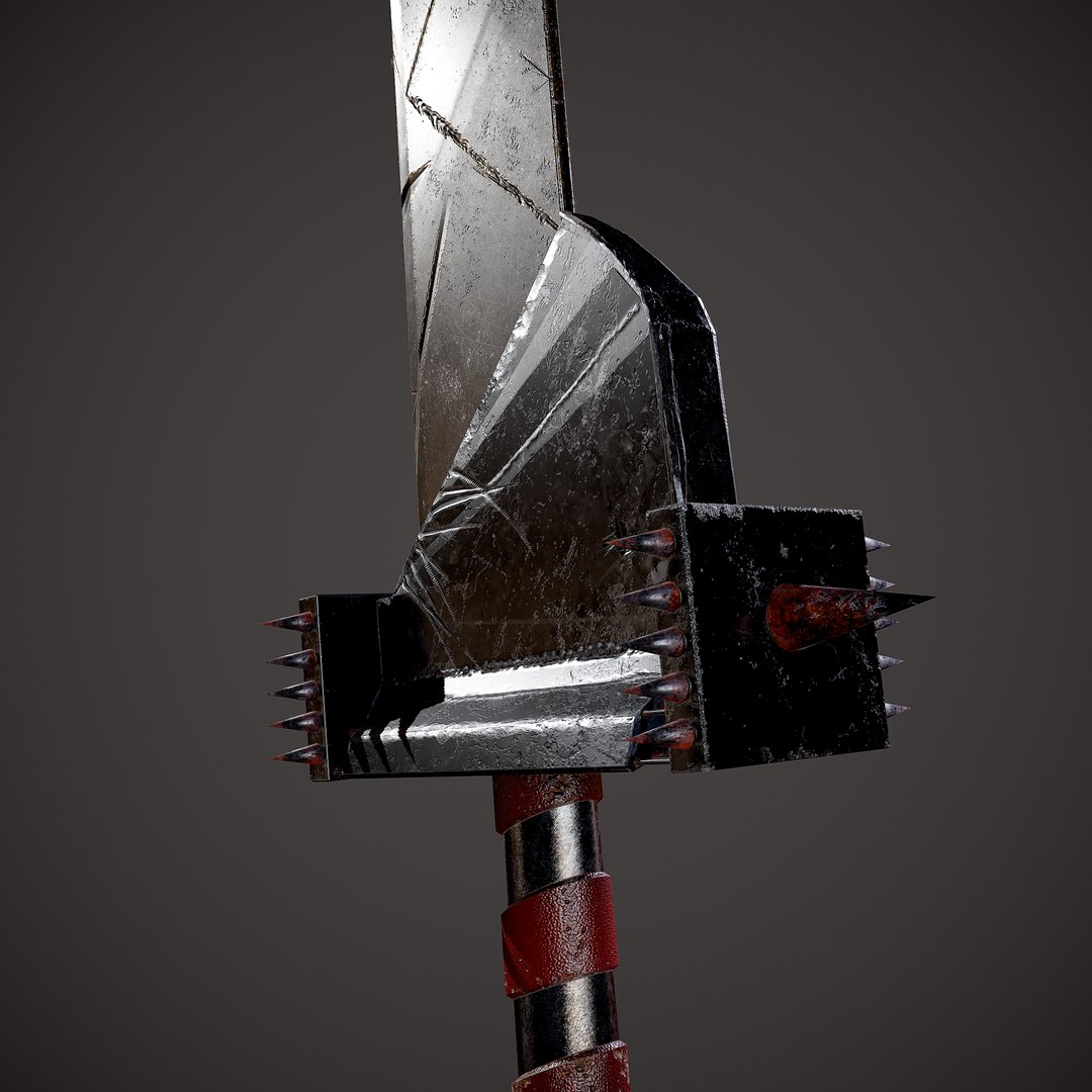 3D spiked fantasy sword - TurboSquid 1430693