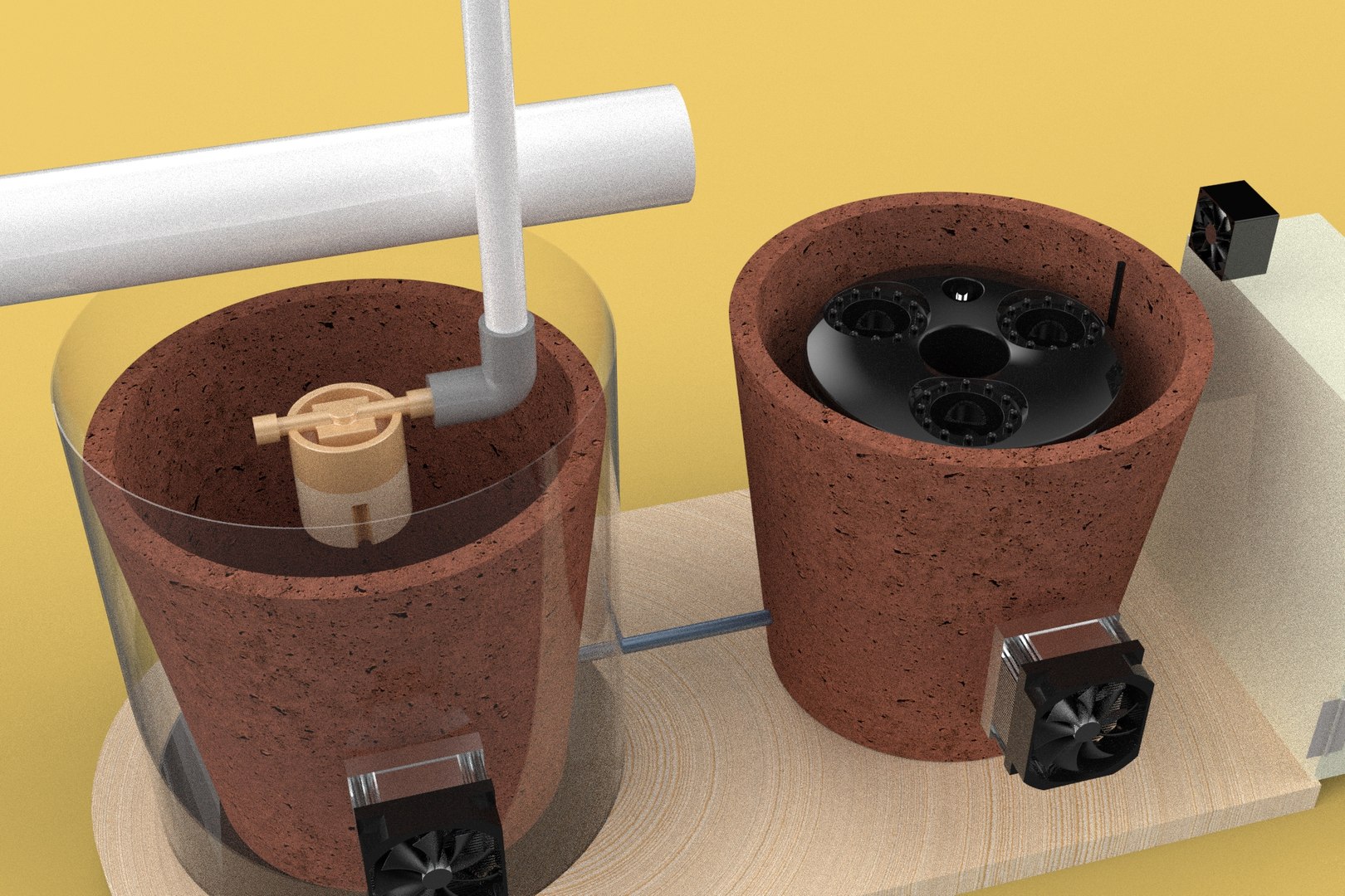 ULTRASONIC COOLING SYSTEM MIST HUMIDIFIER VAPORIZER FARM 3D Model ...