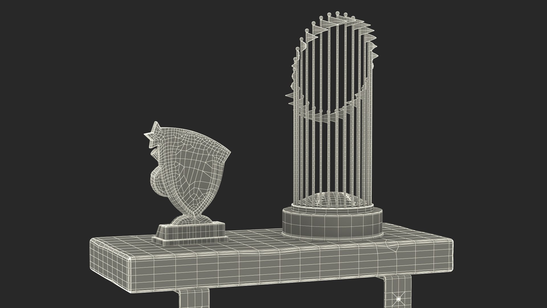 3D Baseball World Series Championship Trophy Display Model - TurboSquid ...