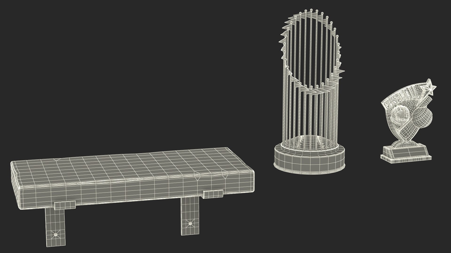 3D Baseball World Series Championship Trophy Display Model - TurboSquid ...