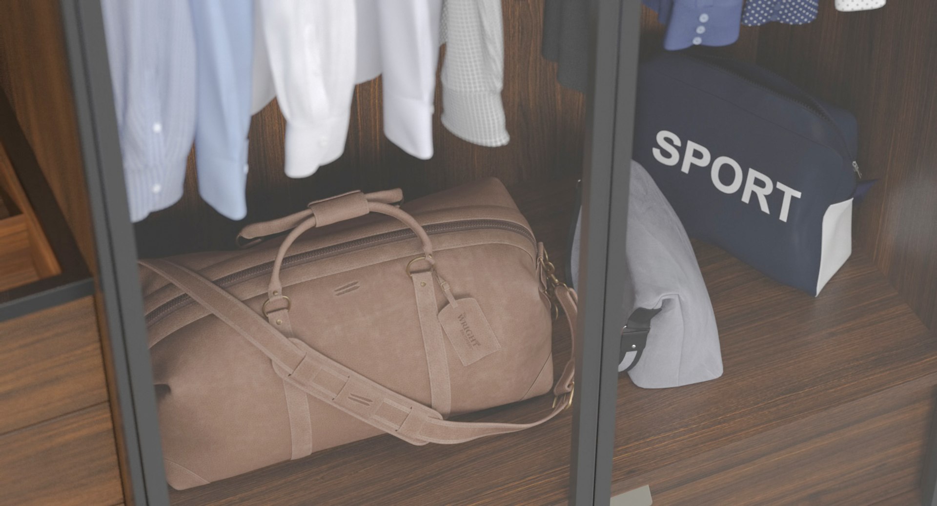 3D realistic wardrobe clothes modern - TurboSquid 1331837