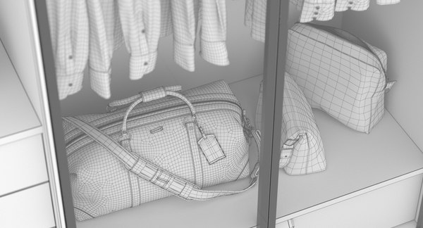 3D realistic wardrobe clothes modern - TurboSquid 1331837