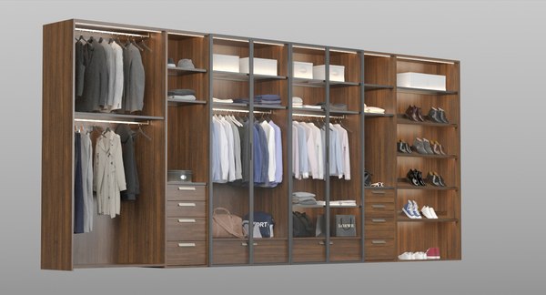 3D realistic wardrobe clothes modern - TurboSquid 1331837