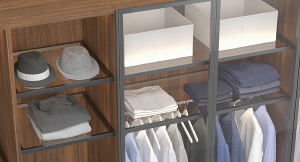 3D realistic wardrobe clothes modern - TurboSquid 1331837