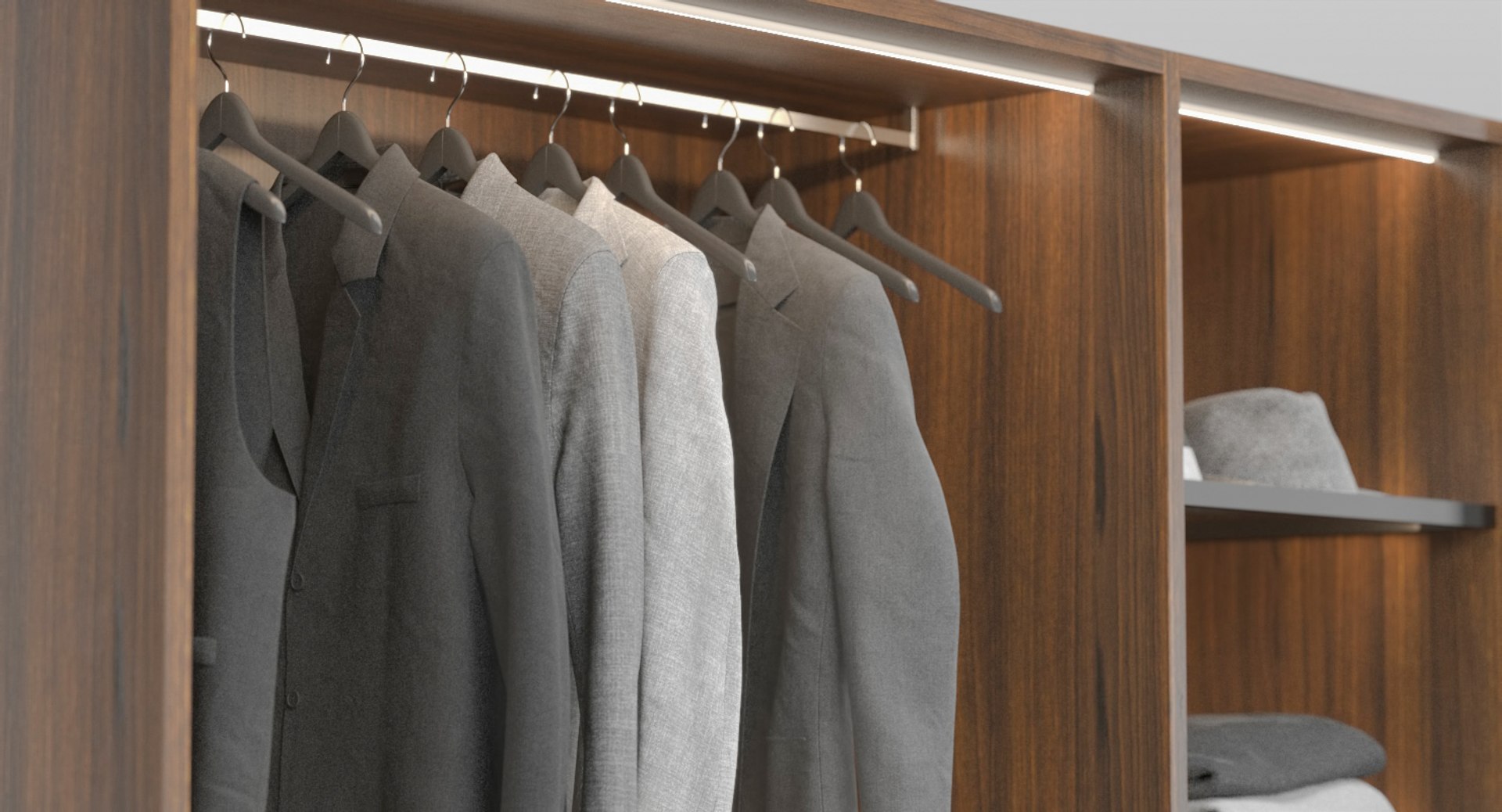 3D realistic wardrobe clothes modern - TurboSquid 1331837