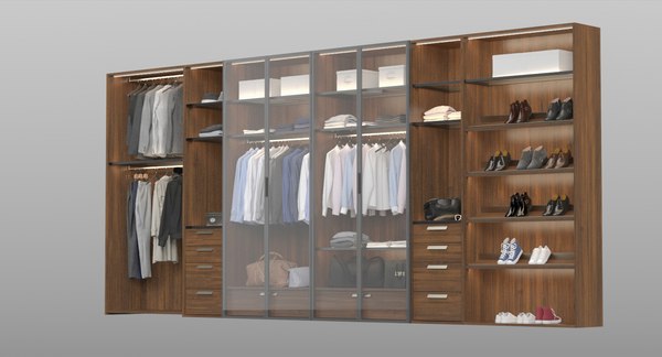 3D realistic wardrobe clothes modern - TurboSquid 1331837