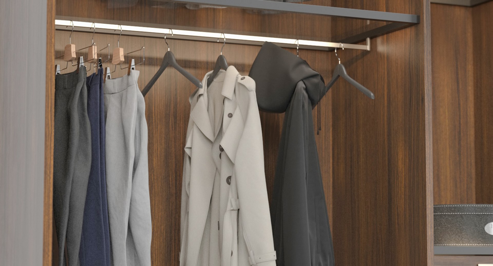 3D realistic wardrobe clothes modern - TurboSquid 1331837