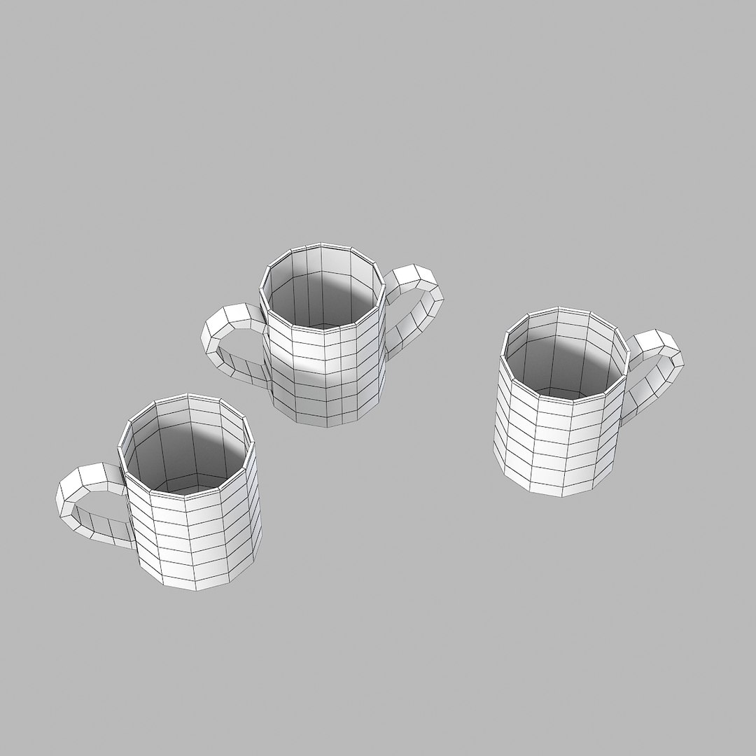 3d cups set