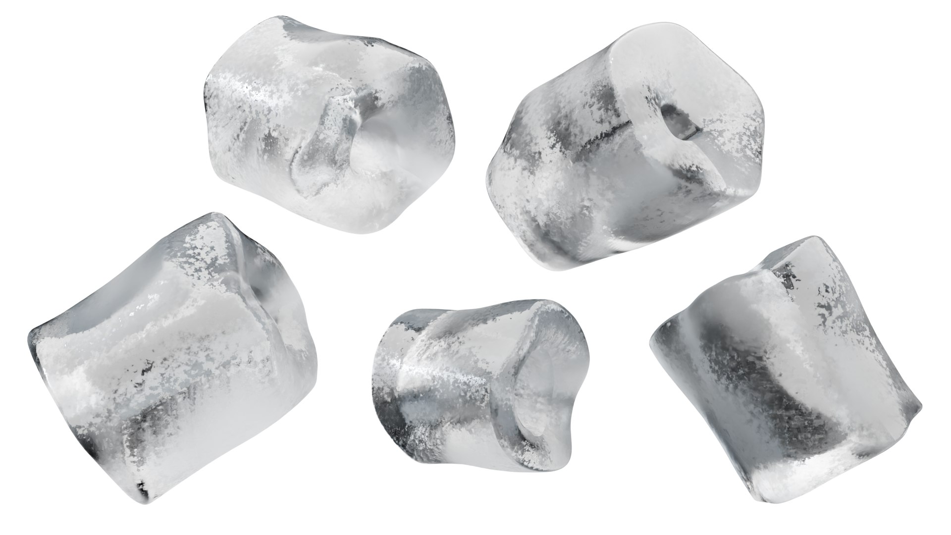 Ice Cubes 3D Model Procedural Ice Material 3D - TurboSquid 2442135