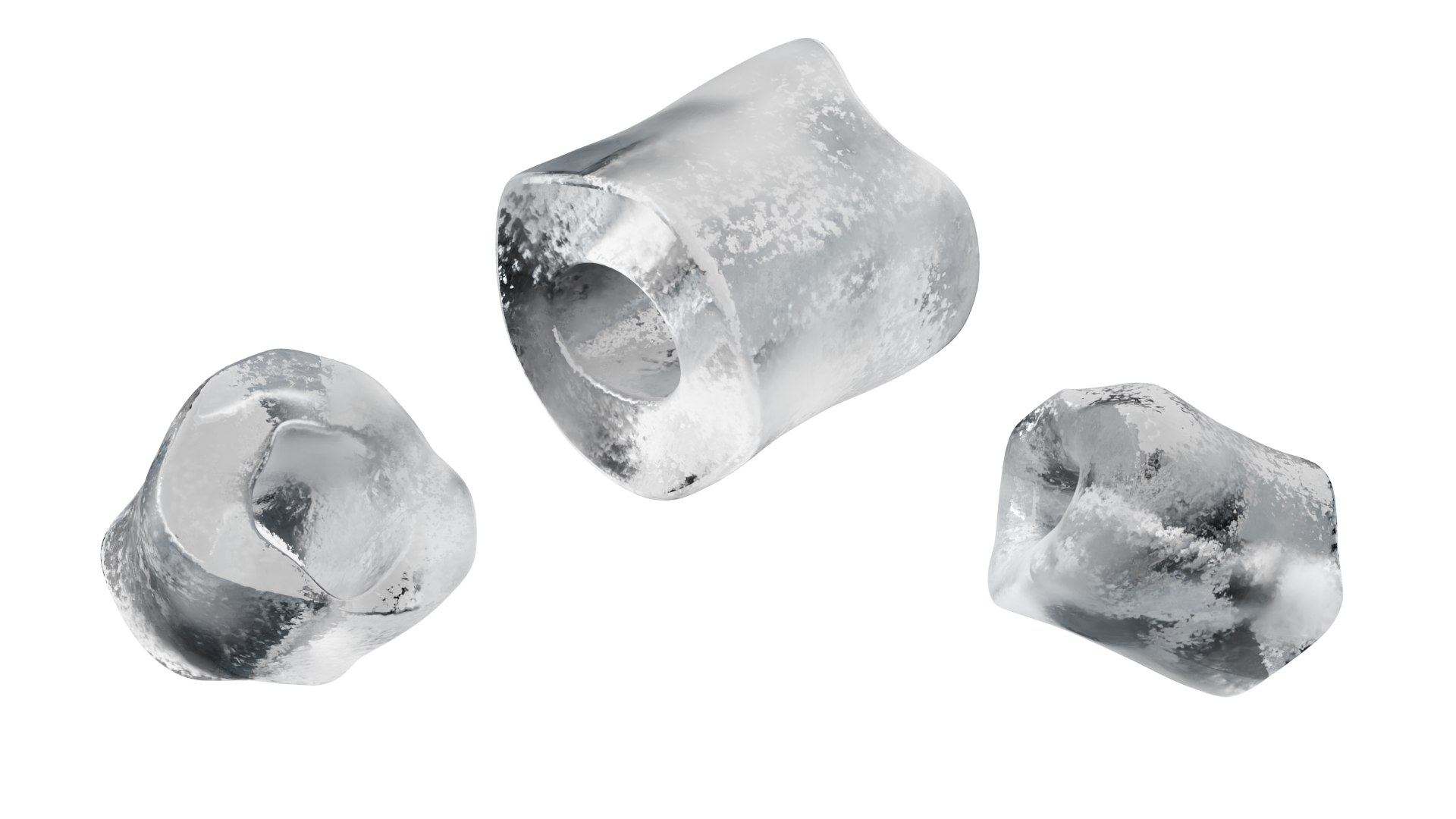 Ice Cubes 3D Model Procedural Ice Material 3D - TurboSquid 2442135