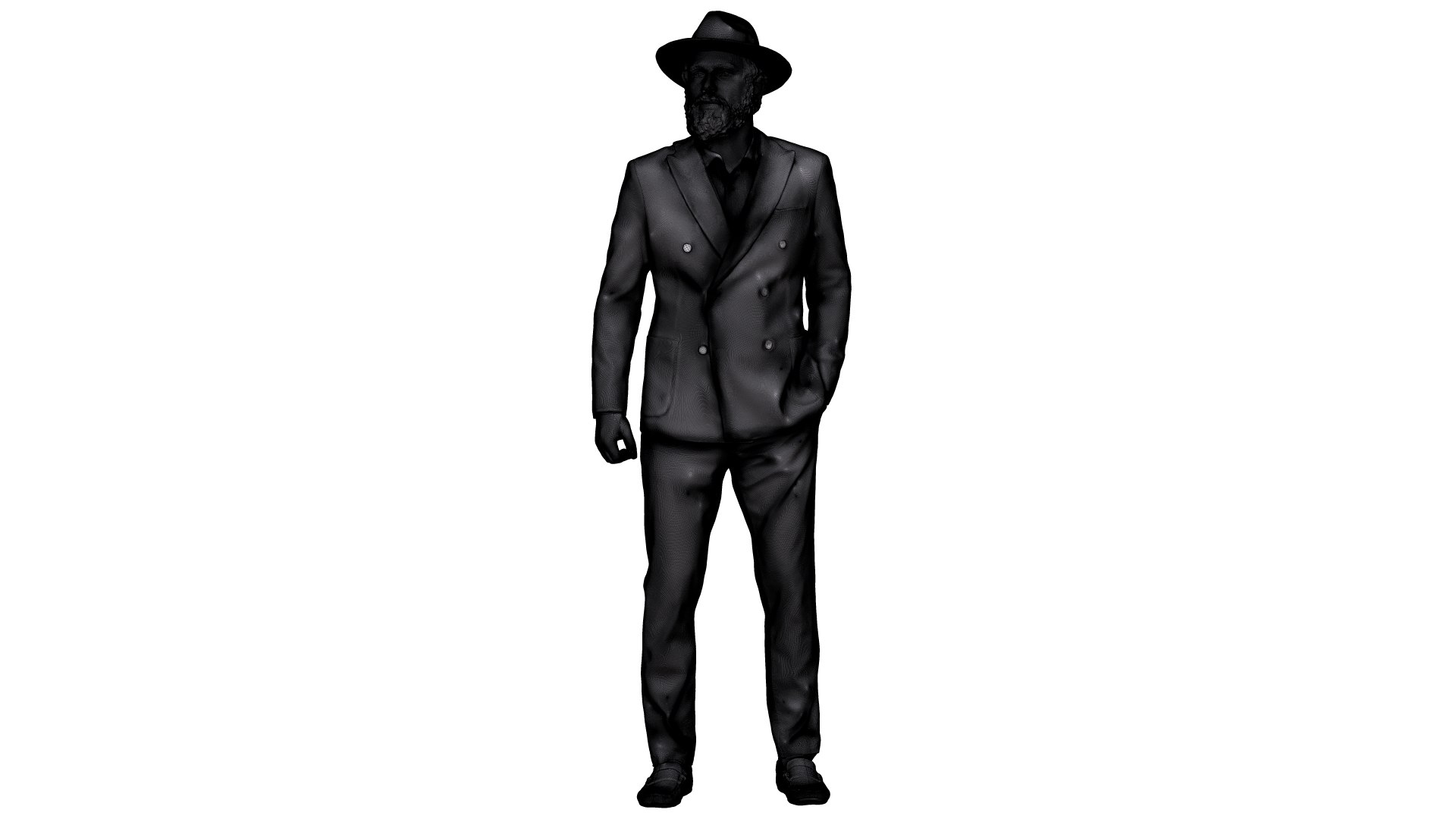 Cleaned Scan Arron Cooper Manager Hat Standing Model - TurboSquid 1810489