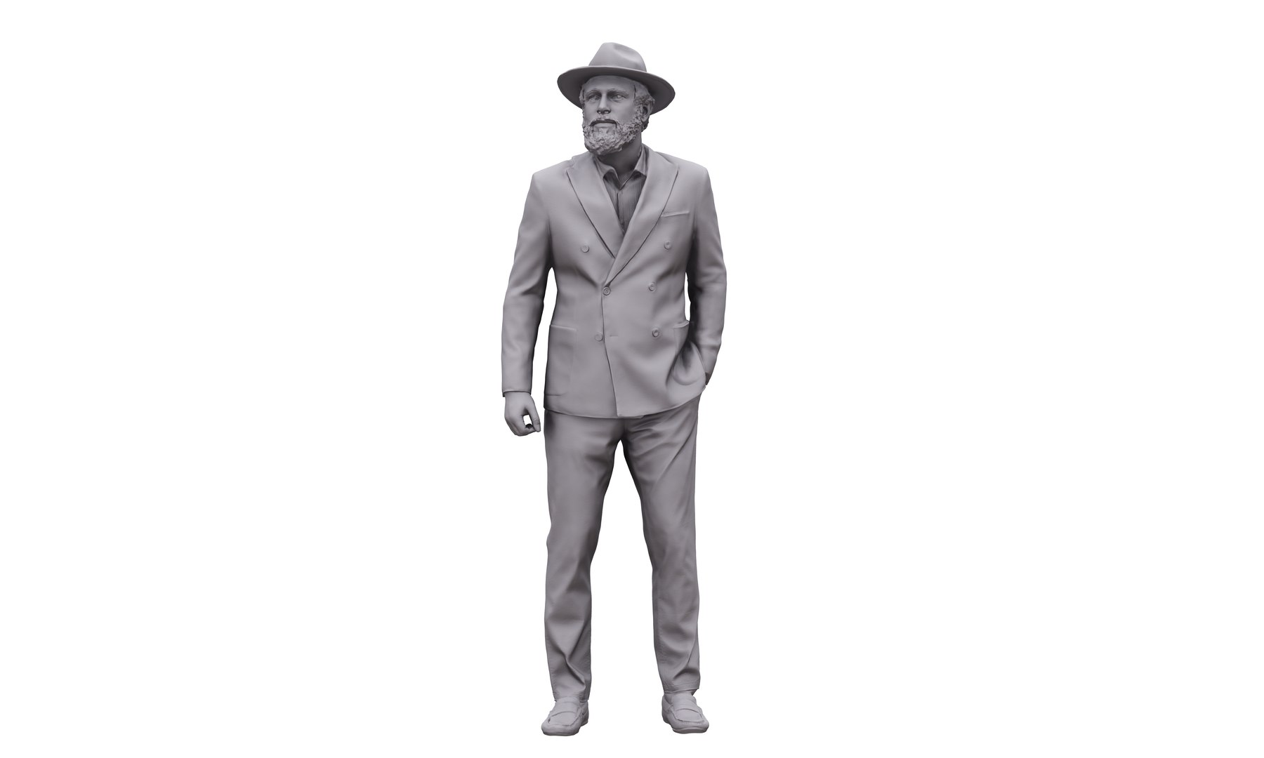 Cleaned Scan Arron Cooper Manager Hat Standing Model - TurboSquid 1810489