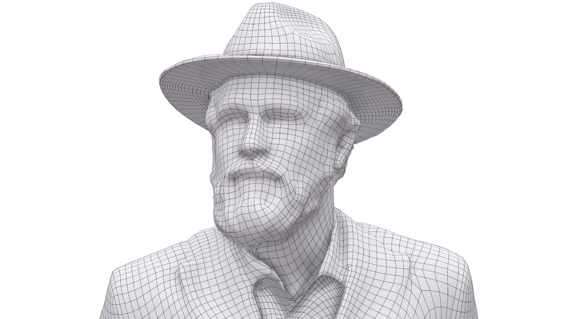 Cleaned Scan Arron Cooper Manager Hat Standing Model - TurboSquid 1810489