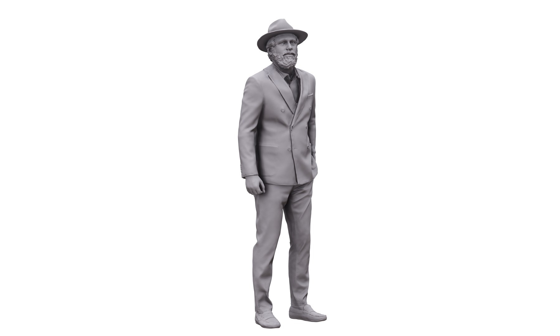 Cleaned Scan Arron Cooper Manager Hat Standing Model - TurboSquid 1810489