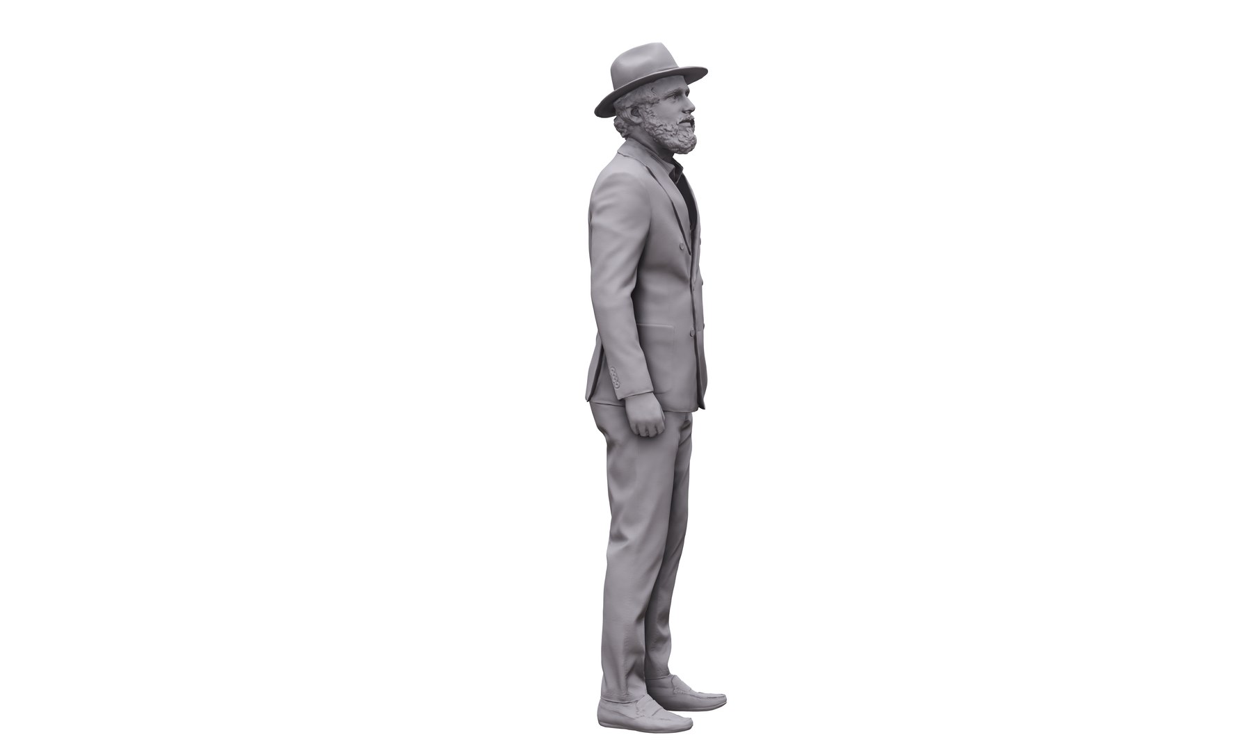Cleaned Scan Arron Cooper Manager Hat Standing Model - TurboSquid 1810489