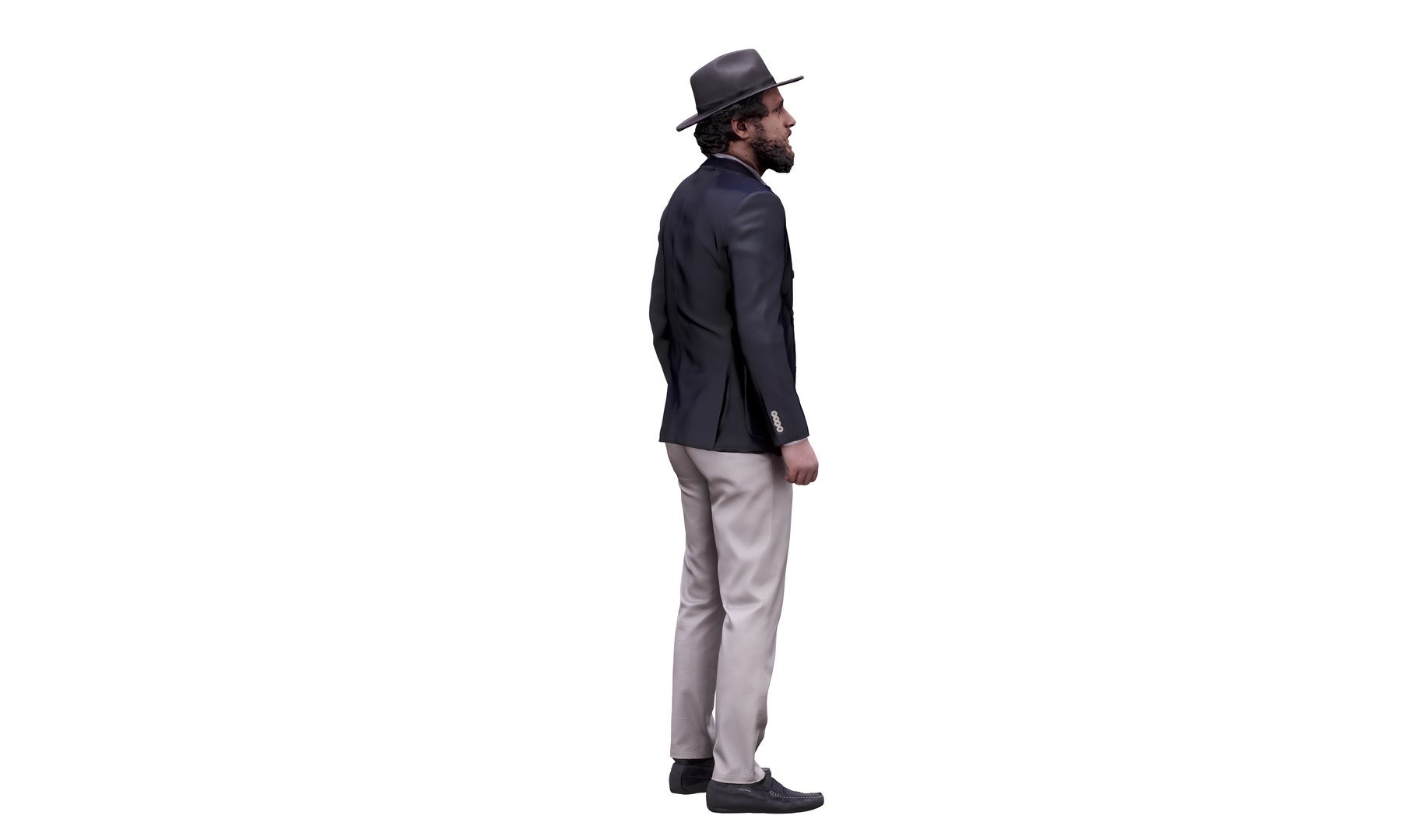 Cleaned Scan Arron Cooper Manager Hat Standing Model - TurboSquid 1810489