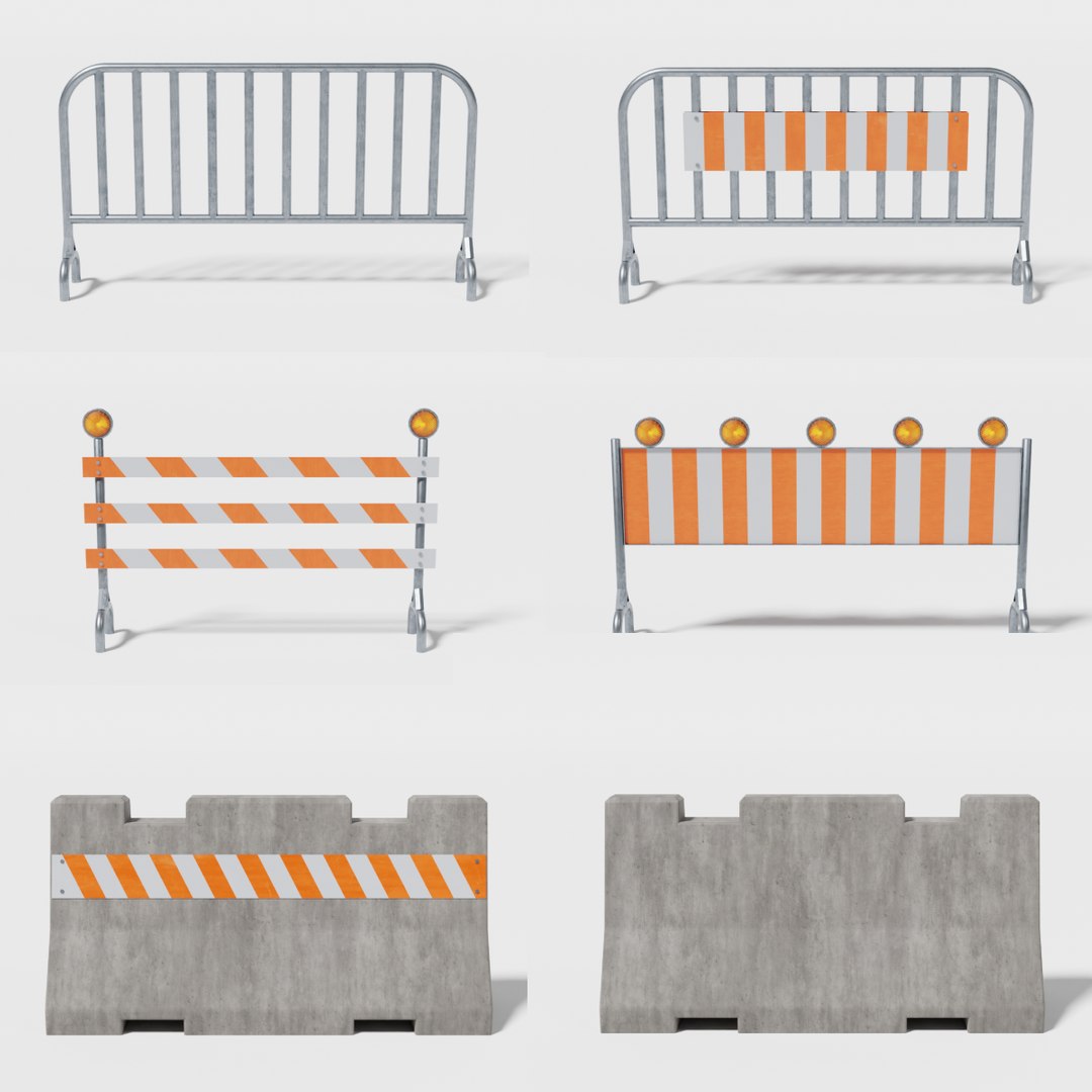 Low Poly Street barriers 3D model - TurboSquid 1947751
