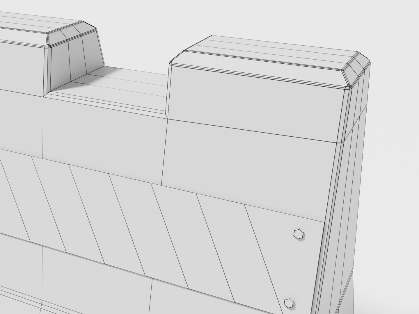 Low Poly Street Barriers 3D Model - TurboSquid 1947751