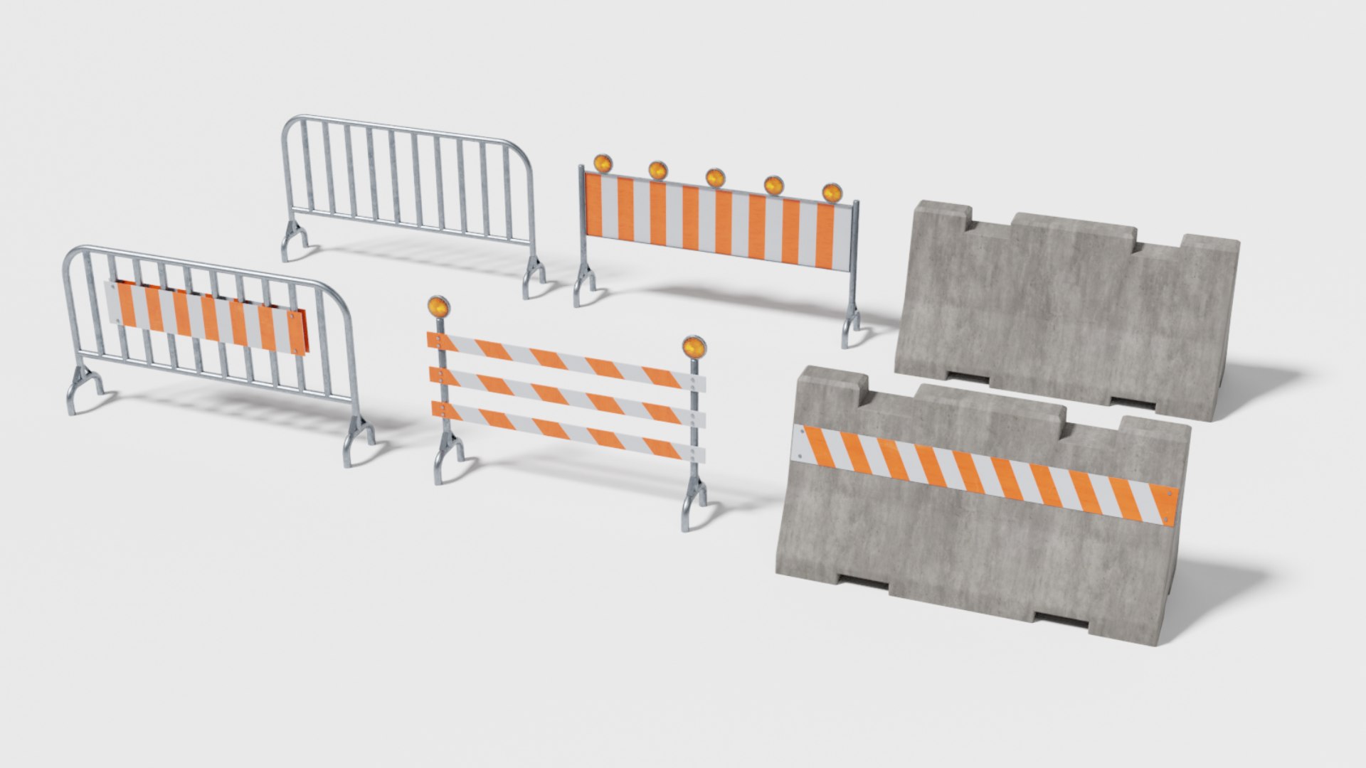 Low Poly Street Barriers 3D Model - TurboSquid 1947751