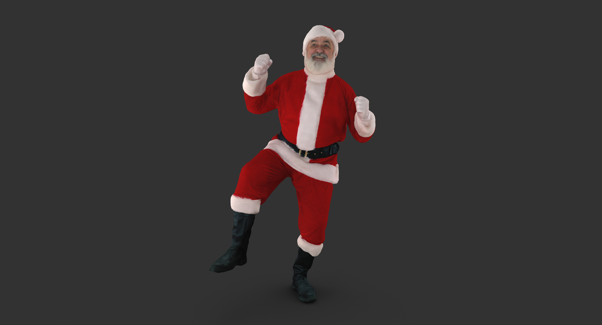 3d Santa Dancing People Human