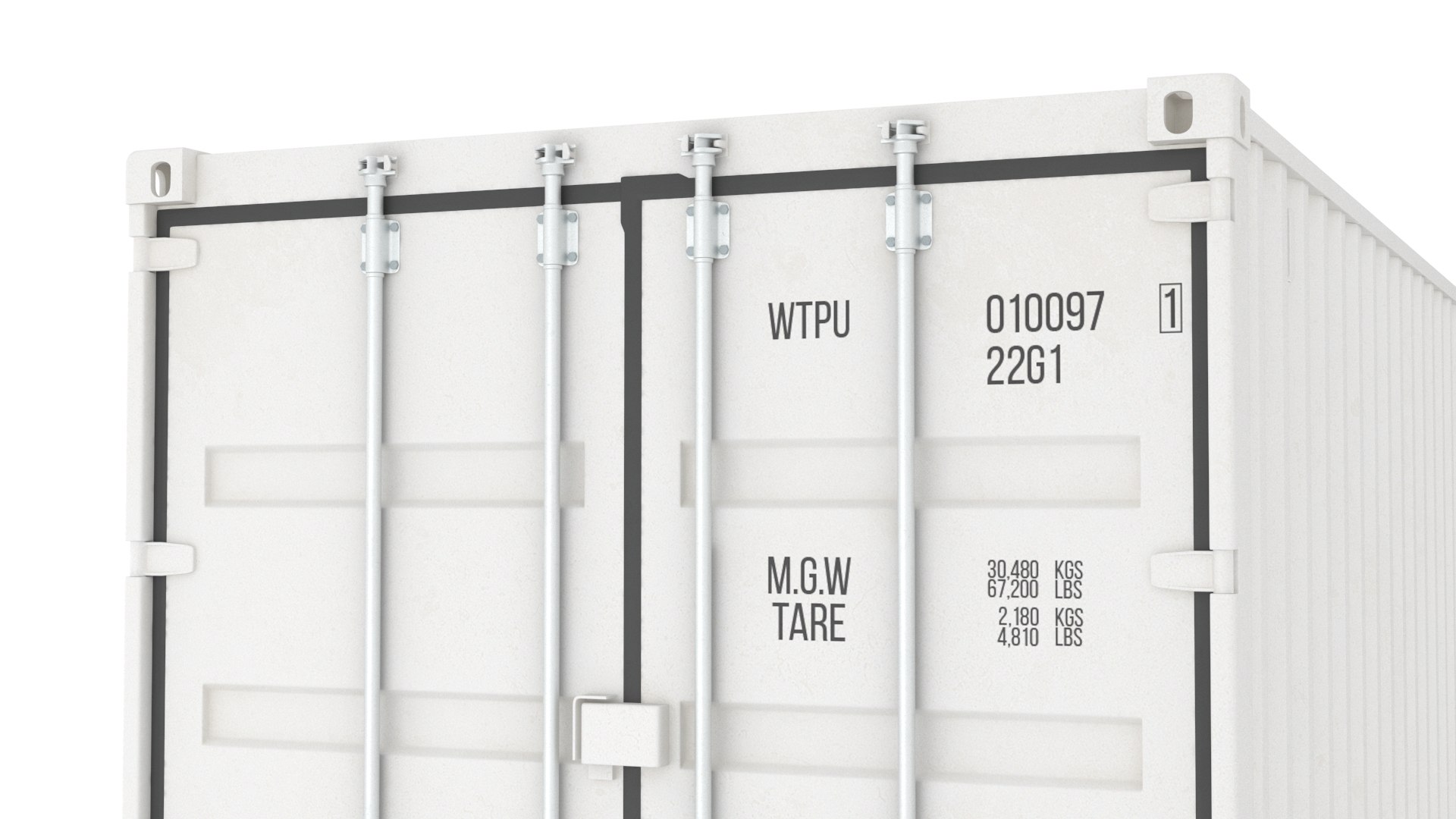 20 Ft ISO Shipping Container 3D Model - TurboSquid 2417661