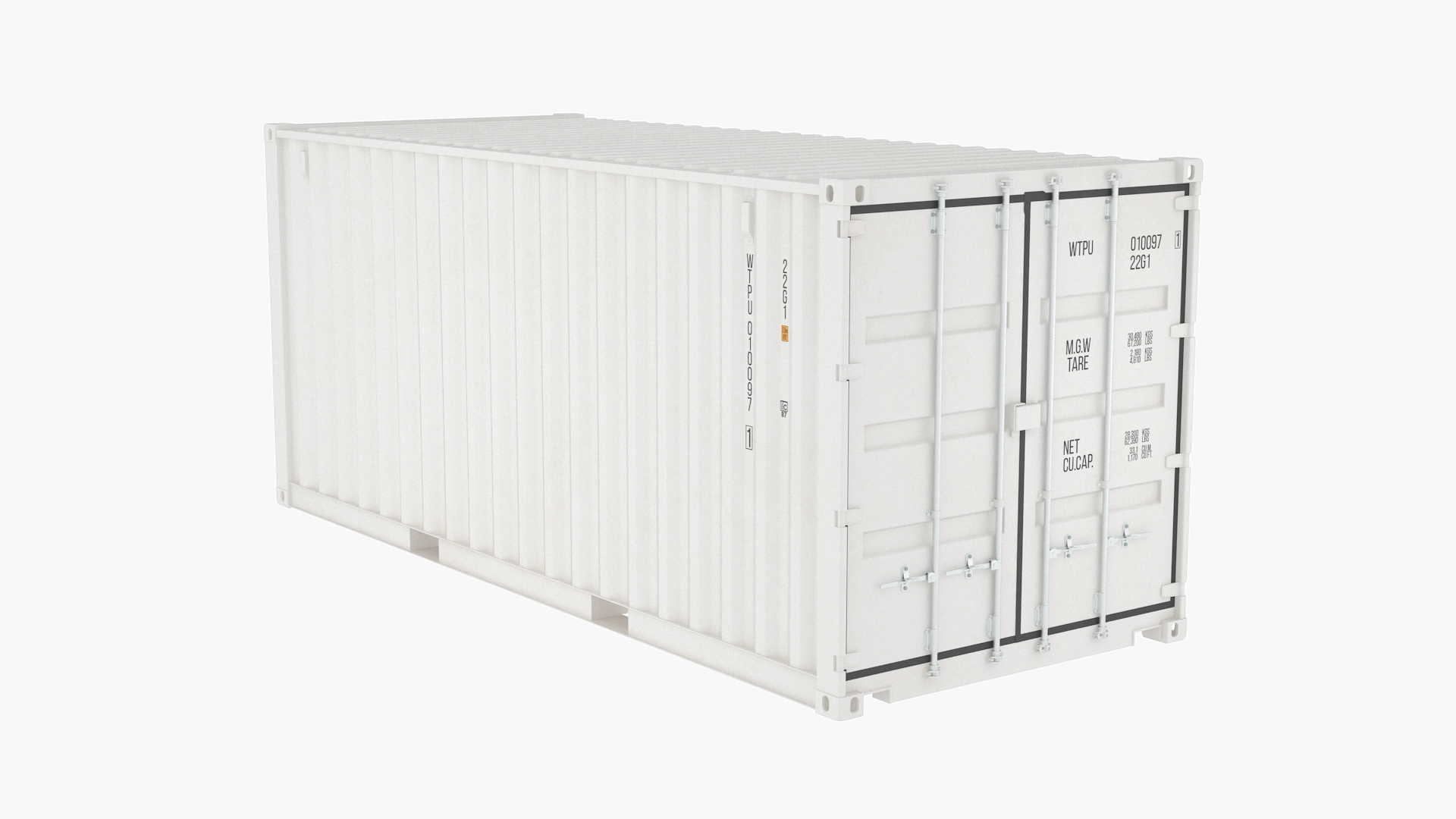 20 Ft ISO Shipping Container 3D Model - TurboSquid 2417661