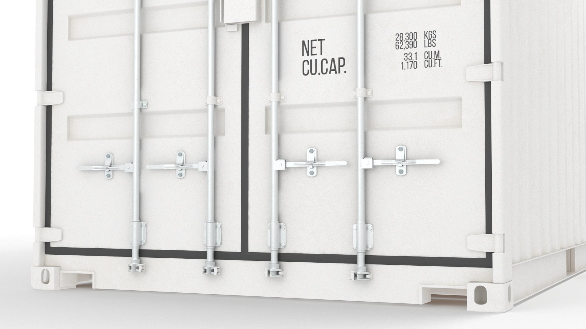 20 Ft ISO Shipping Container 3D Model - TurboSquid 2417661