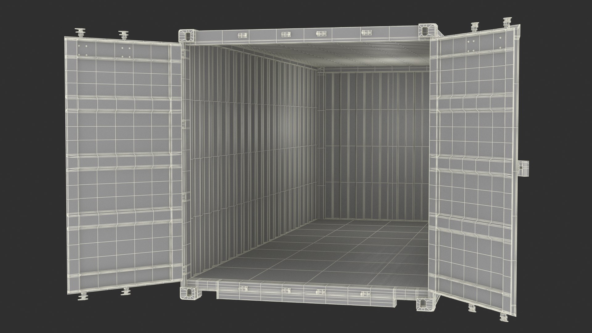20 Ft ISO Shipping Container 3D Model - TurboSquid 2417661