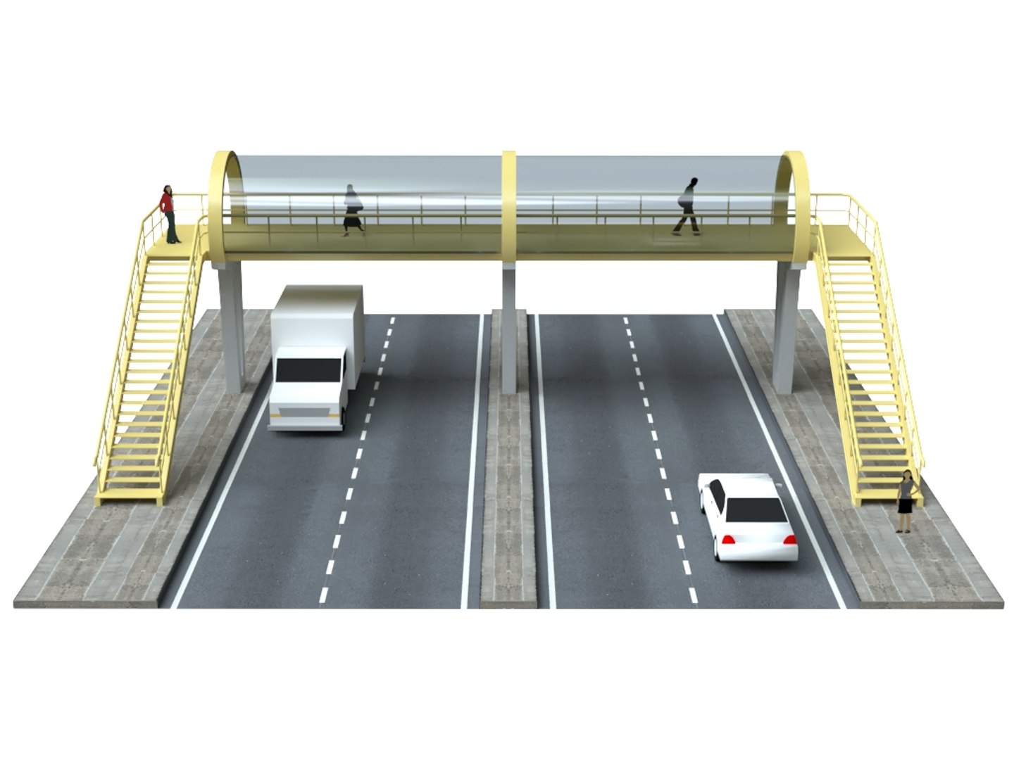 Footbridge Bridge 3D Model - TurboSquid 1327615