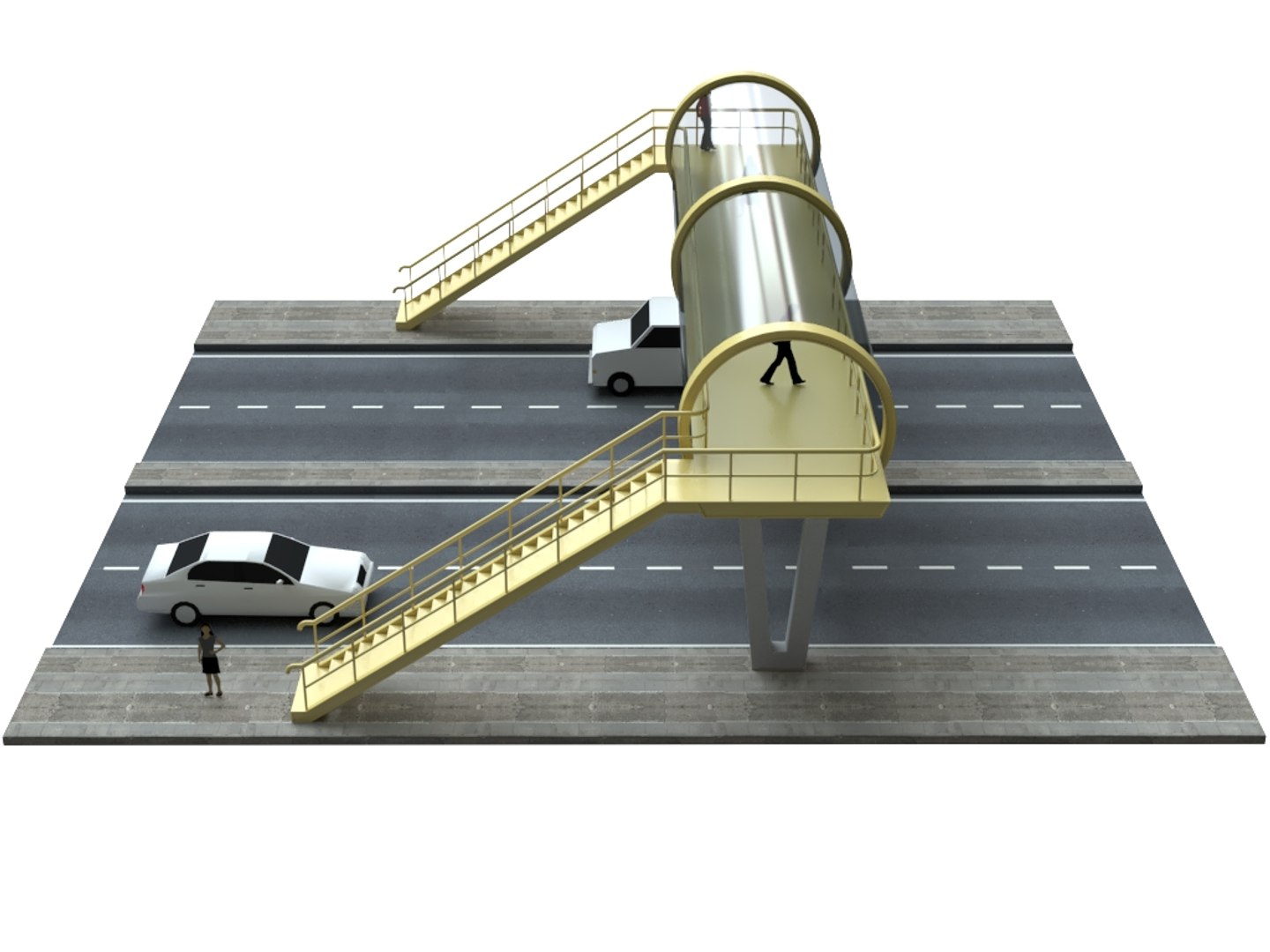 Footbridge Bridge 3D Model - TurboSquid 1327615