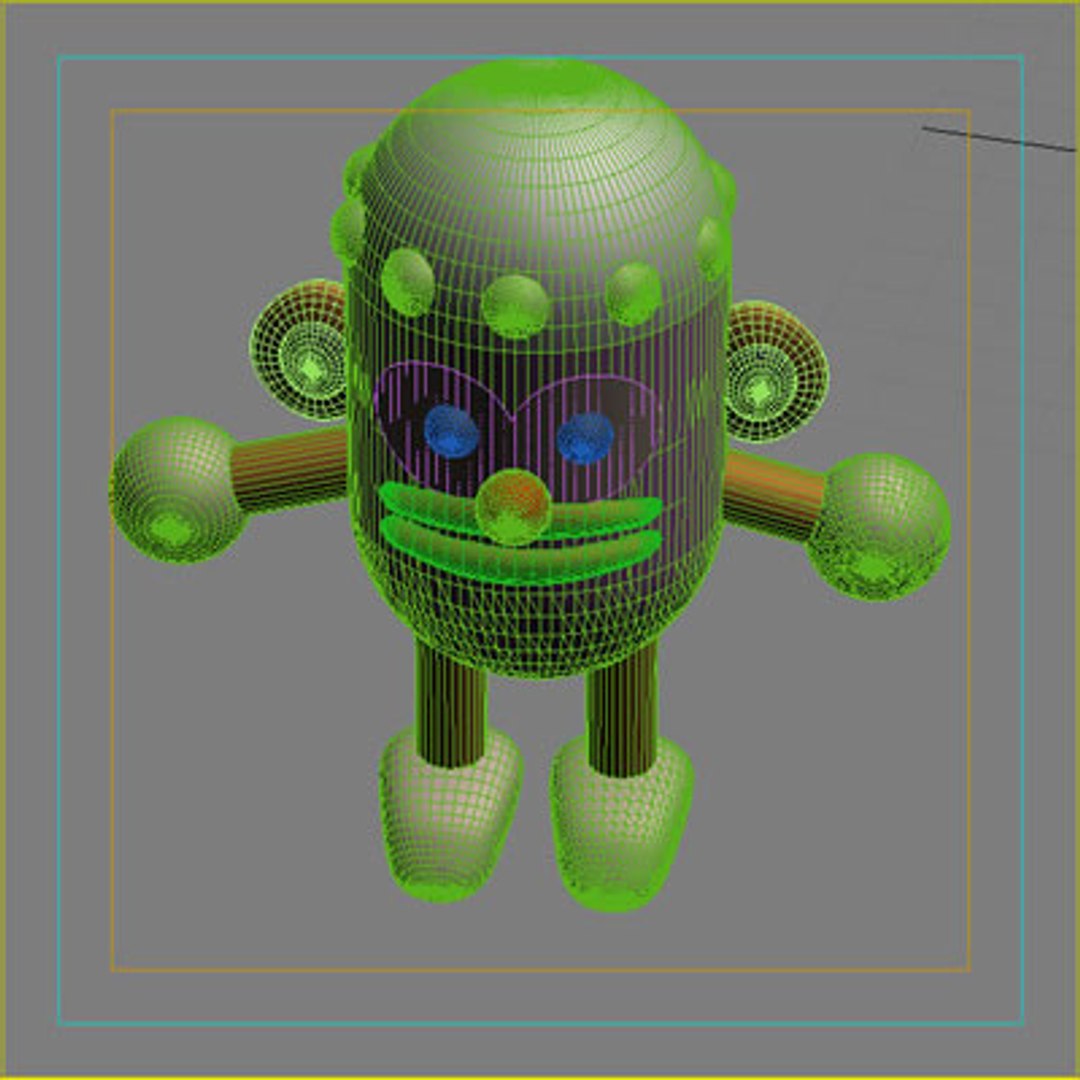 Cephalopod Cartoon Character 3d Obj