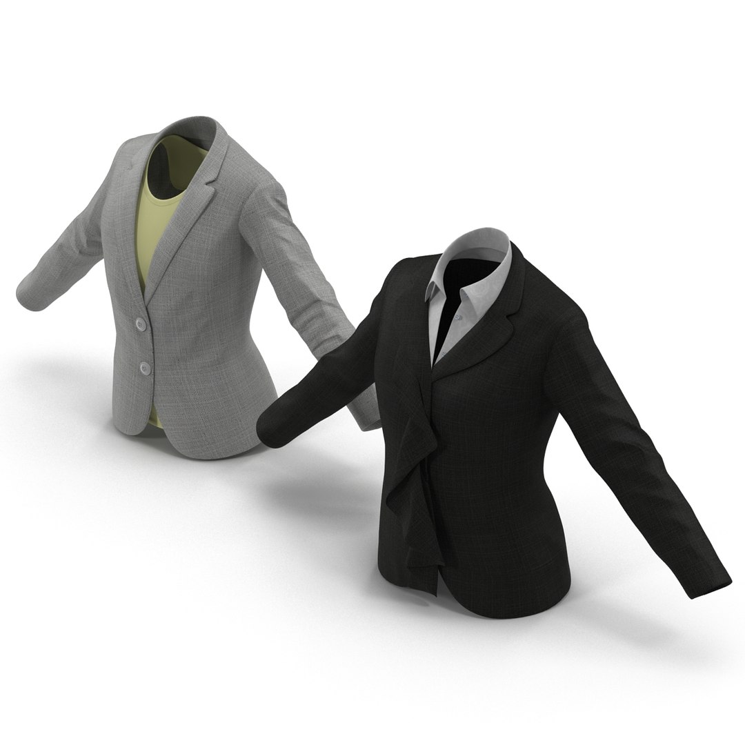 3d Model Women Suit Jackets Modeled
