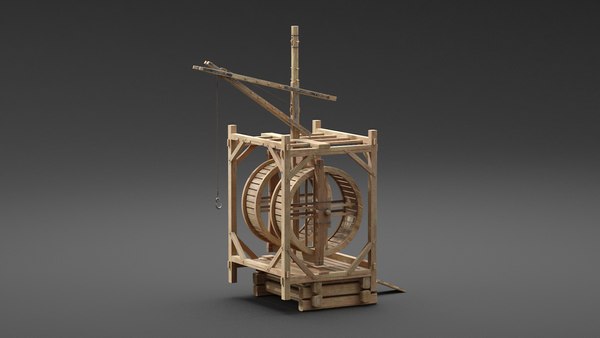 modelo 3d Medieval Mechanical Crane - TurboSquid 2027733