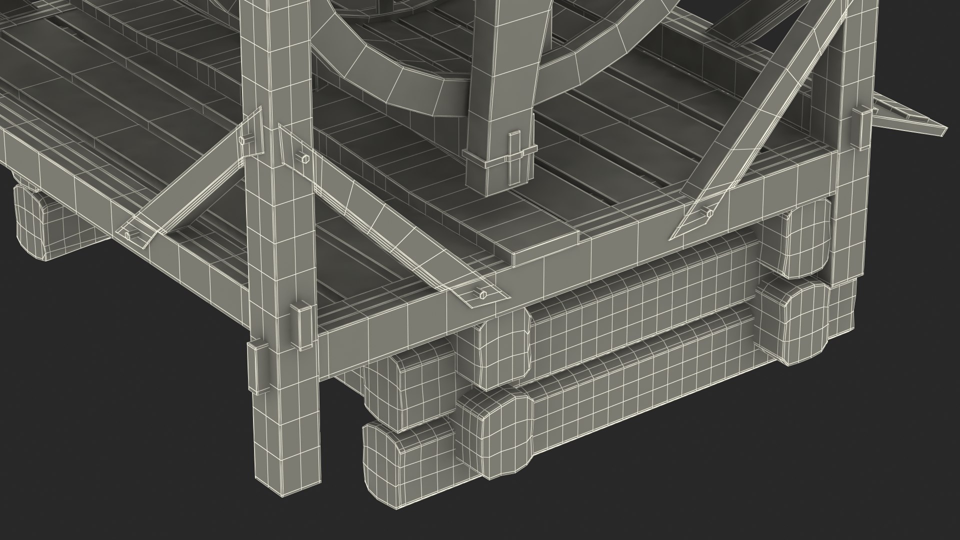 3D Medieval Mechanical Crane model - TurboSquid 2027733