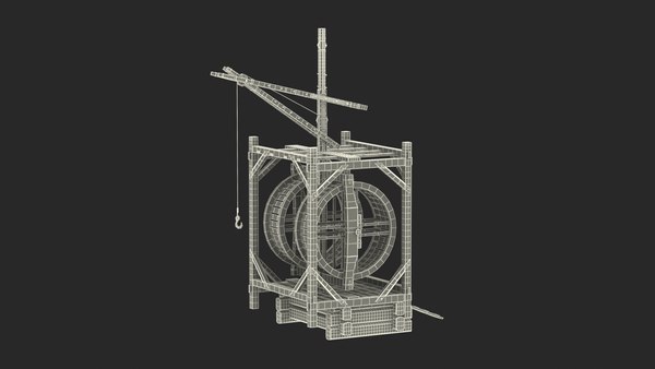 3D Medieval Mechanical Crane model - TurboSquid 2027733