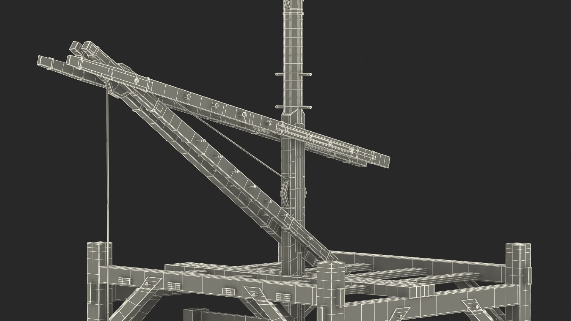 3D Medieval Mechanical Crane model - TurboSquid 2027733