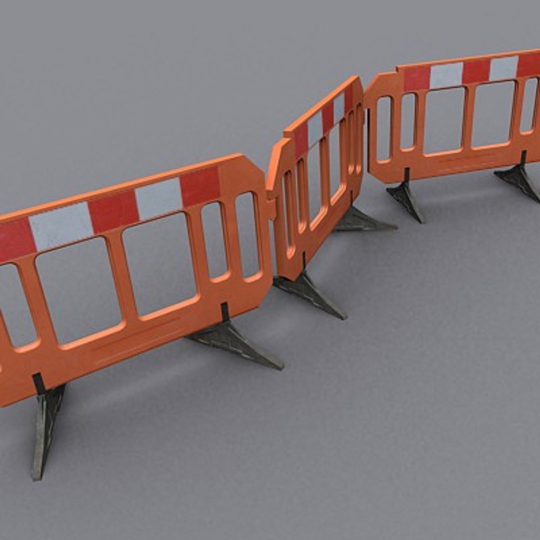 plastic construction barrier 3d max