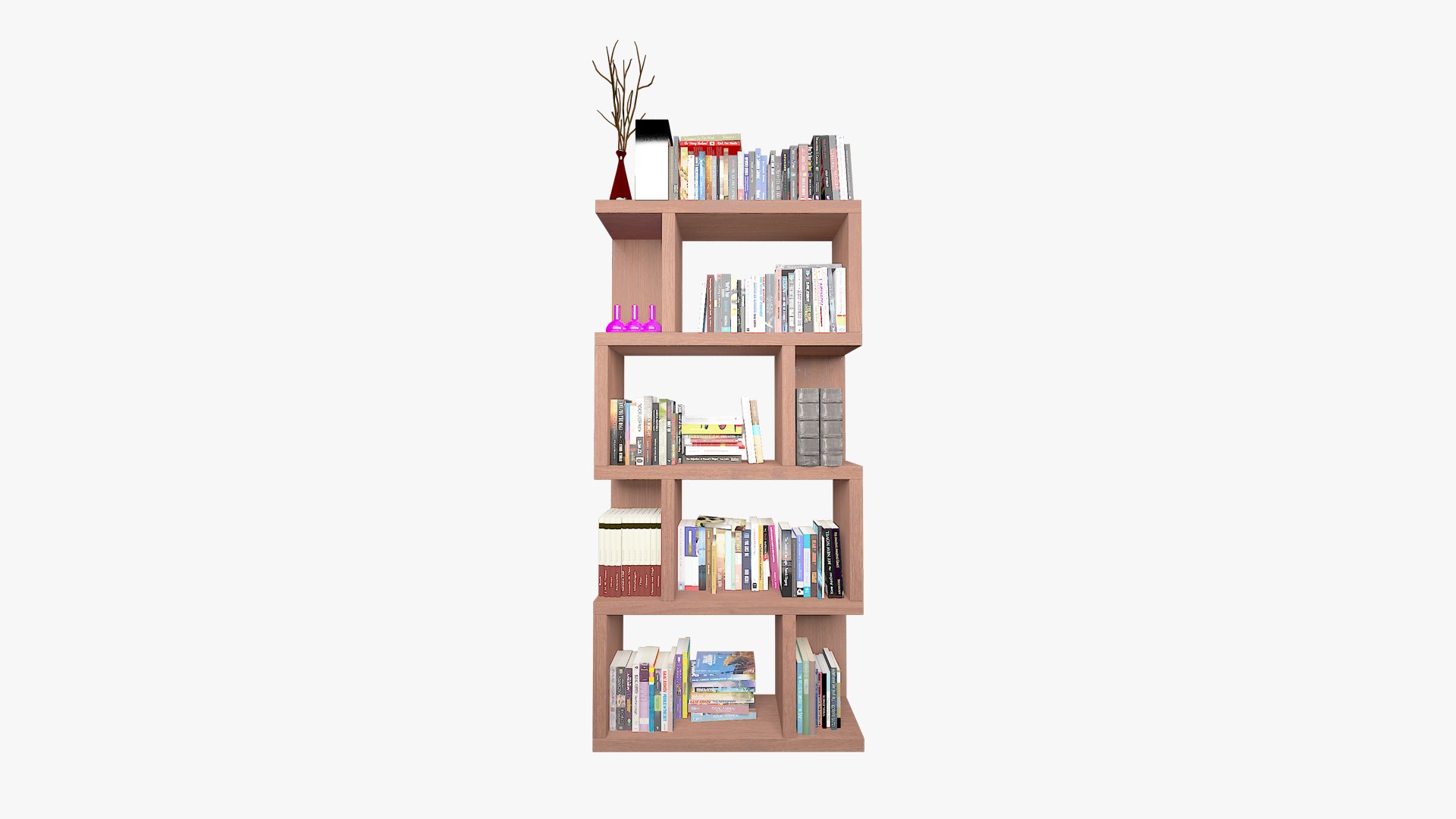 3D Bookshelf slider boxes 2 with books model - TurboSquid 2051650